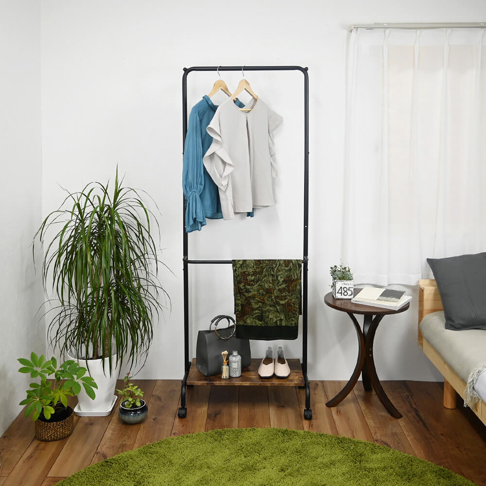 フクダクラフト キャスター付き2段ハンガー HS-C170 VBR｜うさマートジャパンサービス株式会社の総合通販サイトうさマート